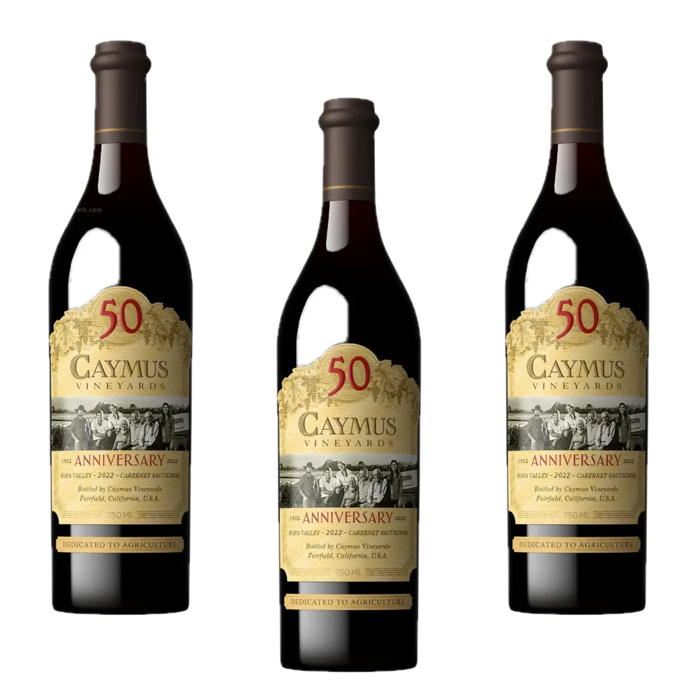 Caymus 50th Anniversary Napa Valley Cabernet Sauvignon 2022 3 Pack ...