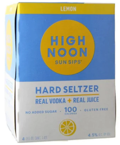 High Noon Vodka & Soda Lemon 4PK | Liquor Stars